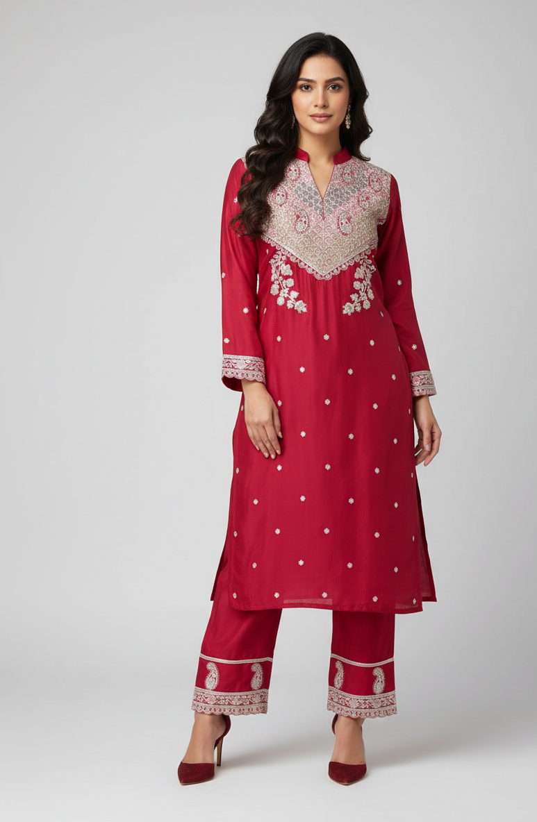 Designer Rani Colour Co-ord Set – Mahalaxmi Glow & Wear